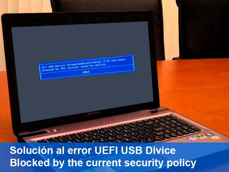 EFI USB Device has been blocked by the current security policy